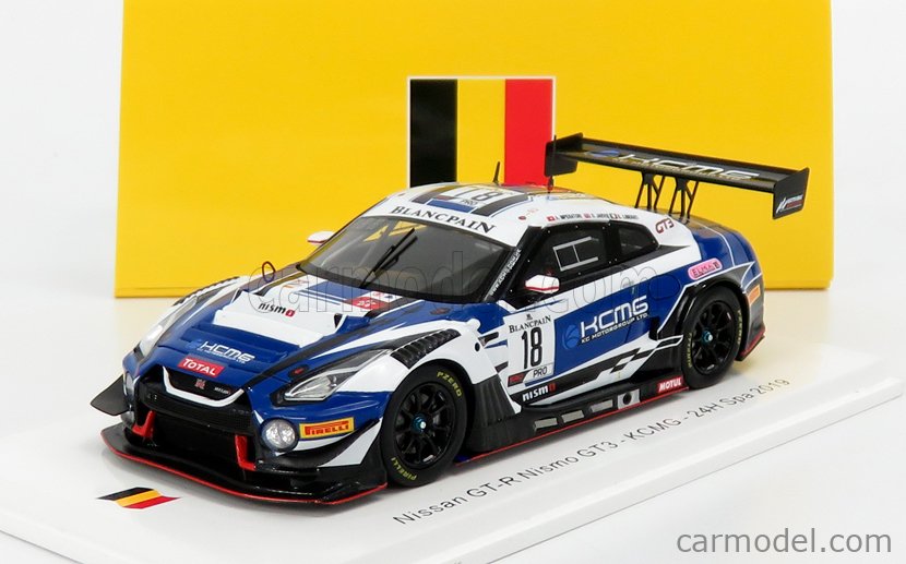SPARK-MODEL SB262 Scale 1/43 | NISSAN GT-R NISMO GT3 TEAM KCMG N 18 24h SPA 2019 A.IMPERATORI ...