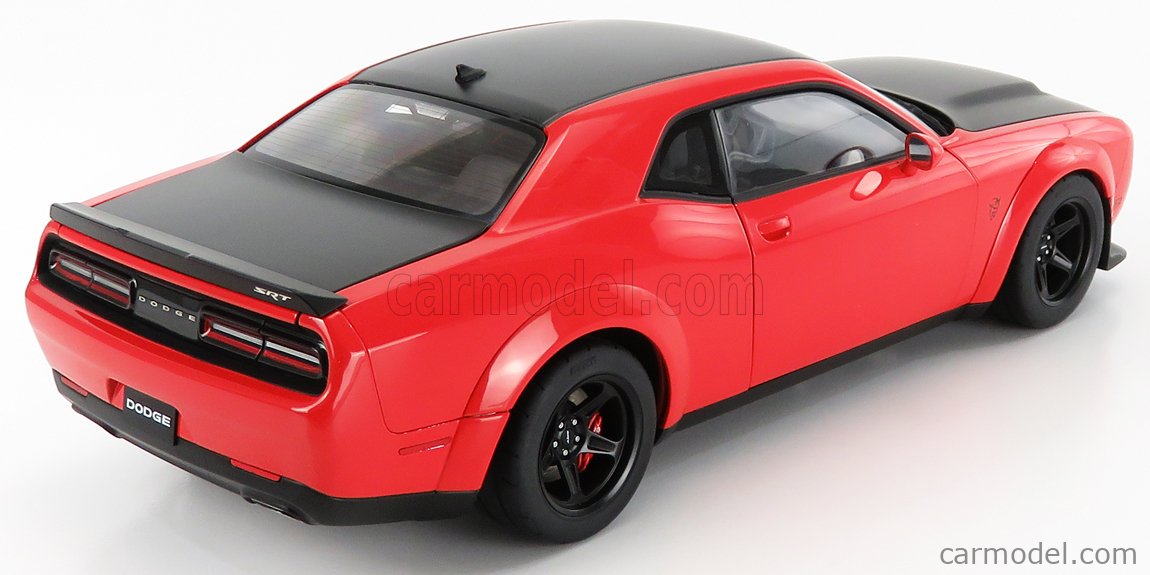 AUTOART 71749 Scale 1/18 | DODGE CHALLENGER DEMON SRT 2018 RED MATT BLACK