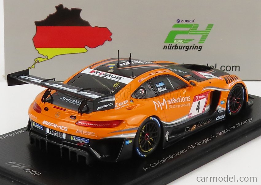 SPARK-MODEL SG710 Scale 1/43 | MERCEDES BENZ GT AMG GT3 TEAM HRT N 4 ...