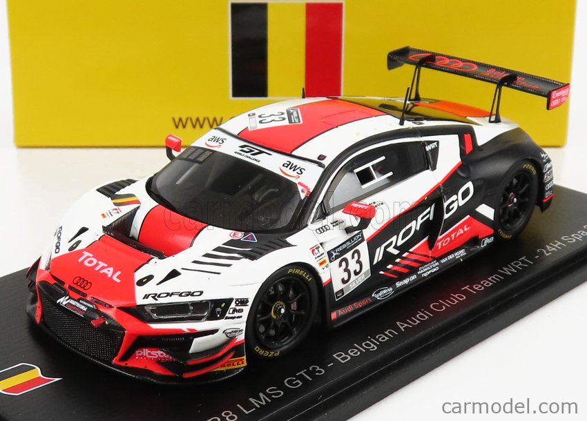 SPARK-MODEL SB393 Scale 1/43 | AUDI R8 LMS GT3 TEAM BELGIAN AUDI CLUB WRT N 33 24h SPA 2020 R ...
