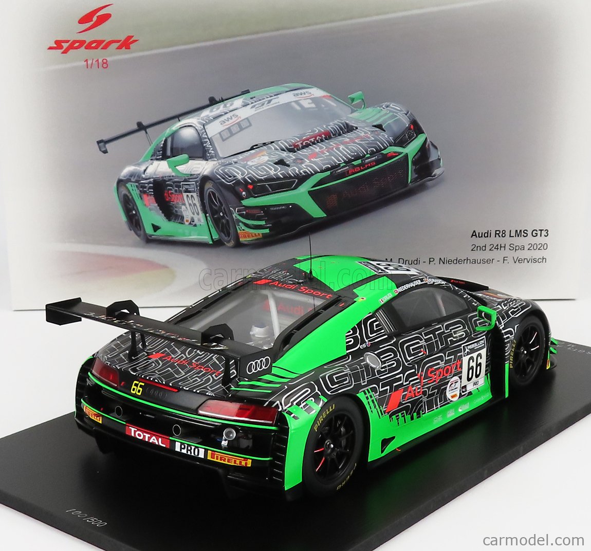 SPARK-MODEL 18SB017 Scale 1/18 | AUDI R8 LMS GT3 TEAM AUDI SPORT ATTEMPTO RACING N 66 2nd 24h ...