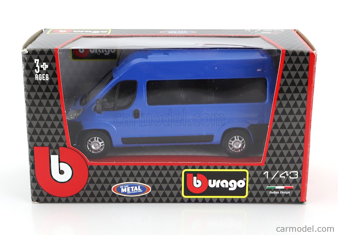 BURAGO BU32012-30330BLU Scale 1/50 | FIAT DUCATO MINIBUS 2008 BLUE