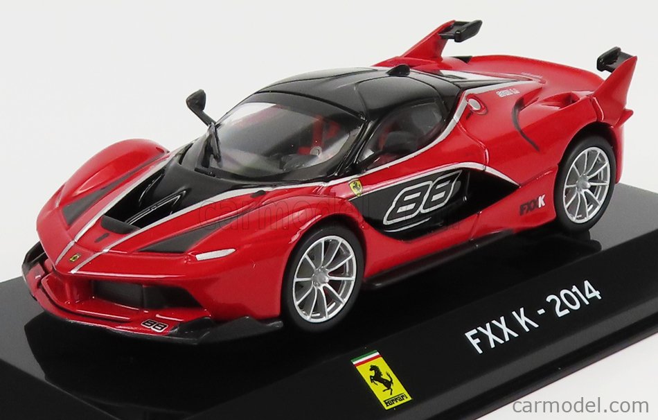 EDICOLA ABSUP102 Scale 1/43 | FERRARI FXX-K N 88 2014 - CON VETRINA - WITH SHOWCASE RED BLACK
