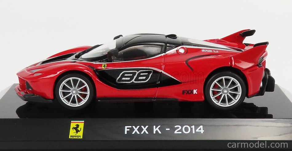 EDICOLA ABSUP102 Scale 1/43 | FERRARI FXX-K N 88 2014 - CON VETRINA - WITH SHOWCASE RED BLACK