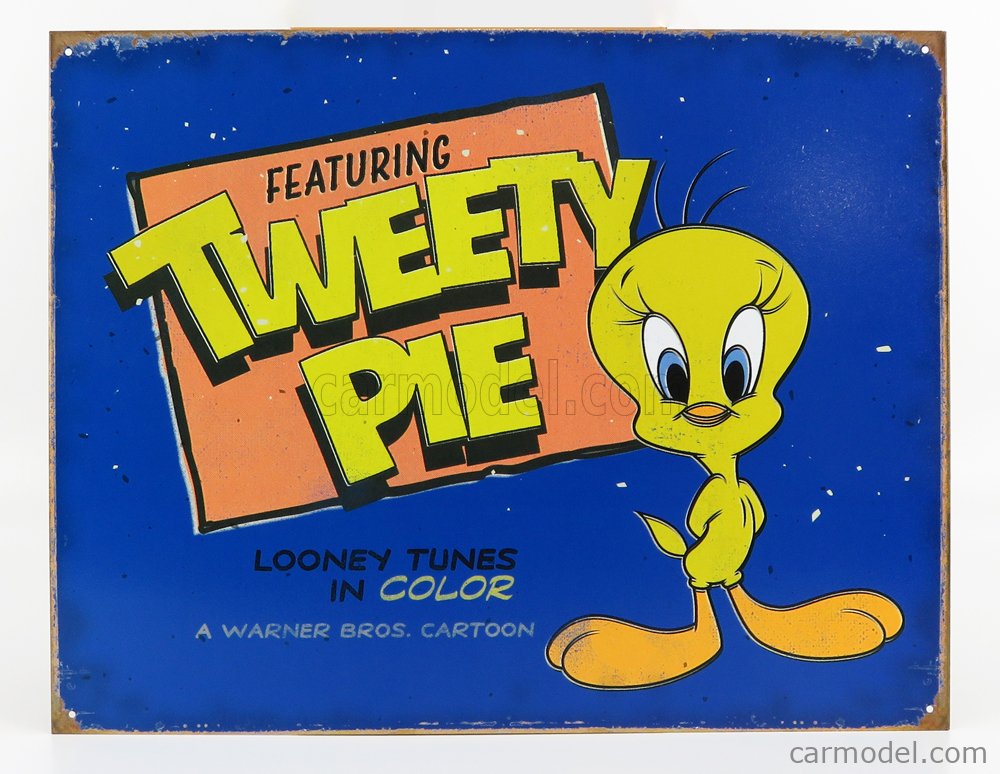 EDICOLA D2179 Scale 1/1 | ACCESSORIES METAL PLATE - TWEETY PIE BLUE YELLOW