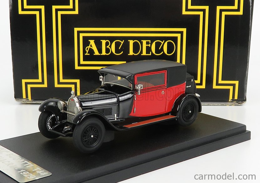 ABC ABC361 Scale 1/43 | BUGATTI T44 FIACRE LONG CAB 1929 RED BLACK