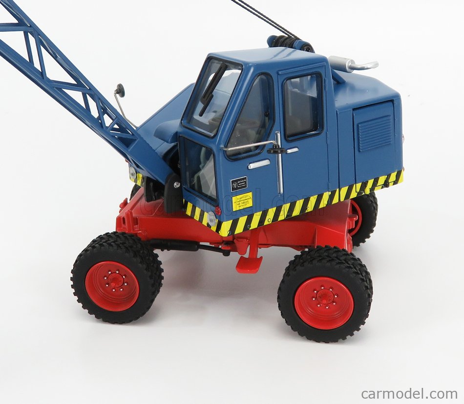 SCHUCO 450776700 Scala 1/32 | FUCHS BAGGER 301 GRU - CRANE 1975 BLUE RED
