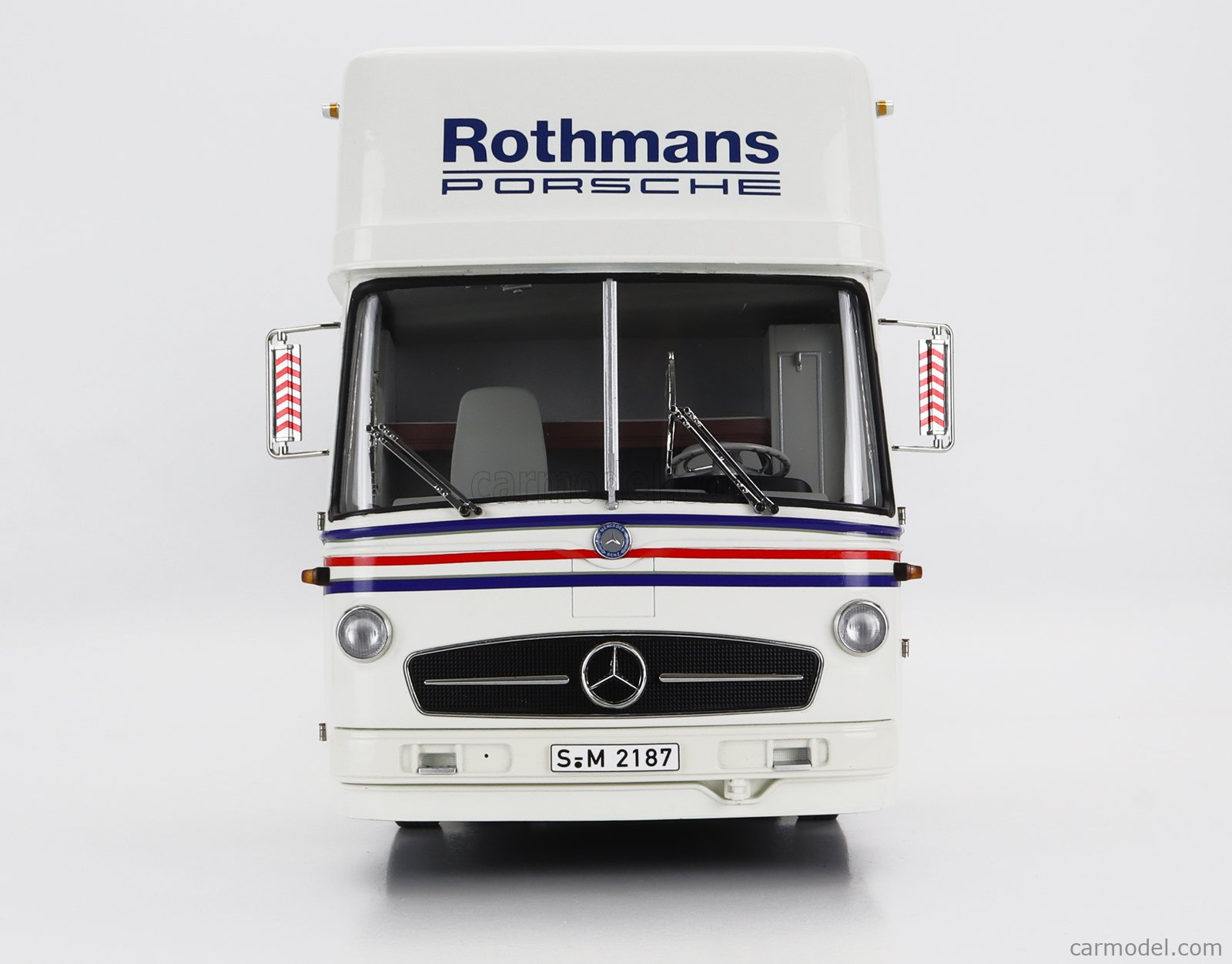 SCHUCO 450032800 Scale 1/18 | MERCEDES BENZ O317 TRUCK CAR TRANSPORTER PORSCHE ROTHMANS 1984 ...