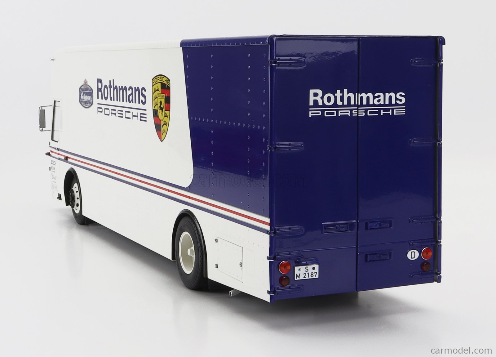 SCHUCO 450032800 Scale 1/18 | MERCEDES BENZ O317 TRUCK CAR TRANSPORTER PORSCHE ROTHMANS 1984 ...
