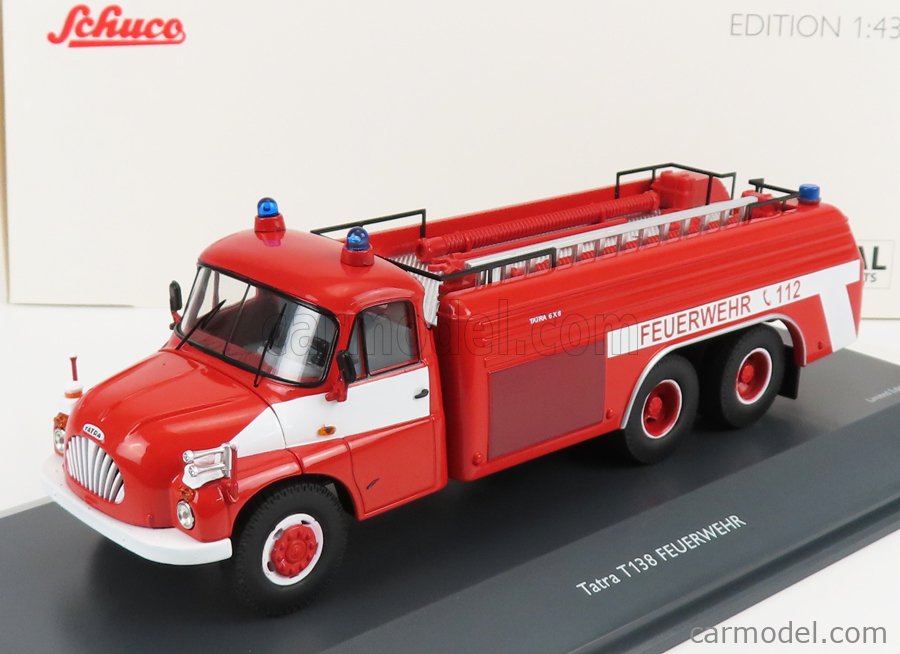 SCHUCO 450284900 Escala 1/43 | TATRA T138 TANKER TRUCK FEUERWEHR 3-ASSI ...