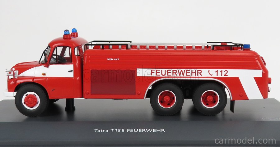SCHUCO 450284900 Scale 1/43 | TATRA T138 TANKER TRUCK FEUERWEHR 3-ASSI ...