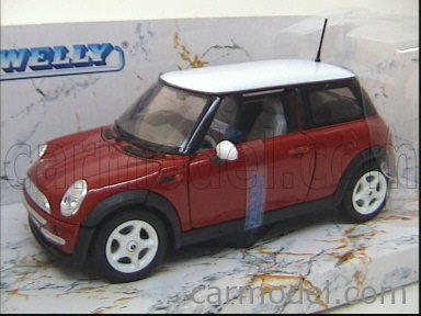 WELLY W2075 Scale 1/24 | MINI COOPER RED WHITE