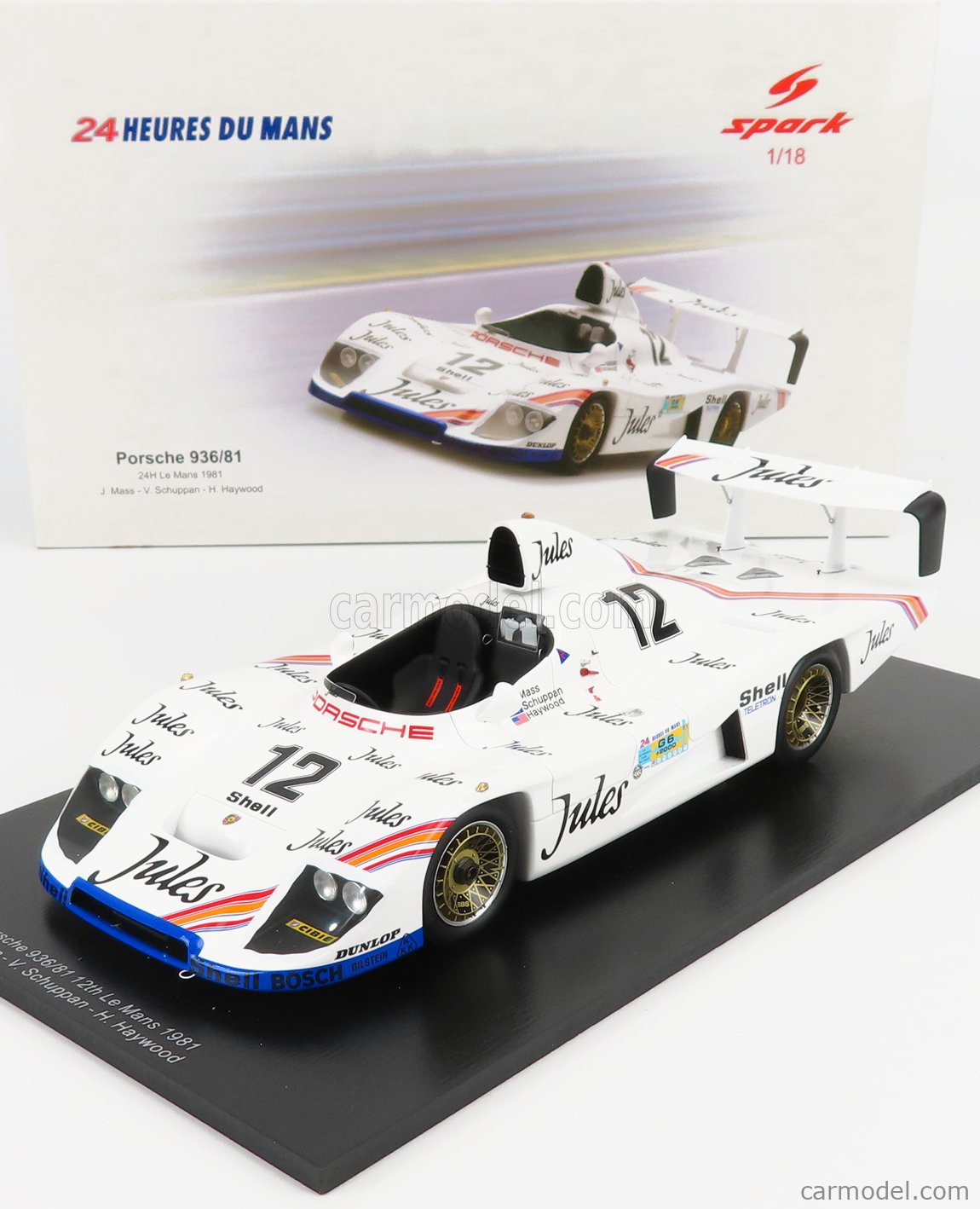 SPARK-MODEL 18S525 Scale 1/18 | PORSCHE 936/81 TEAM PORSCHE SYSTEM N 12 ...