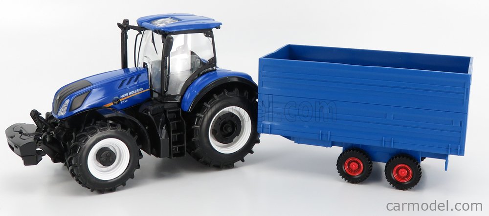 BURAGO 18-44067A Scale 1/32 | NEW HOLLAND T7HD TRACTOR WITH TRAILER ...