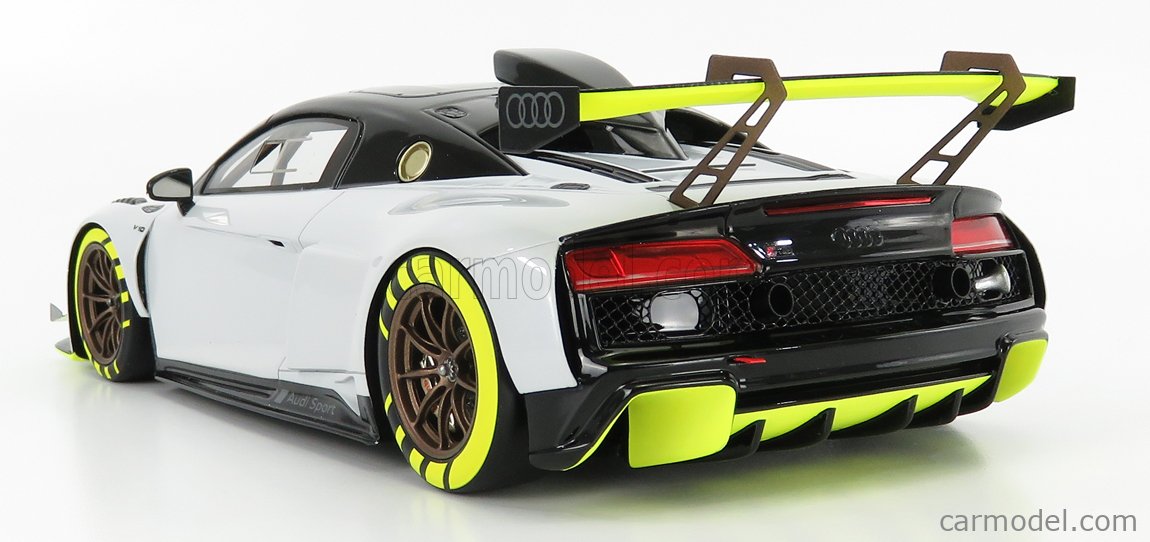 SPARK-MODEL 5021900451 Scale 1/18 | AUDI R8 LMS V10 GT2 N 0 PRESS 2020 LIGHT GREY BLACK GREEN