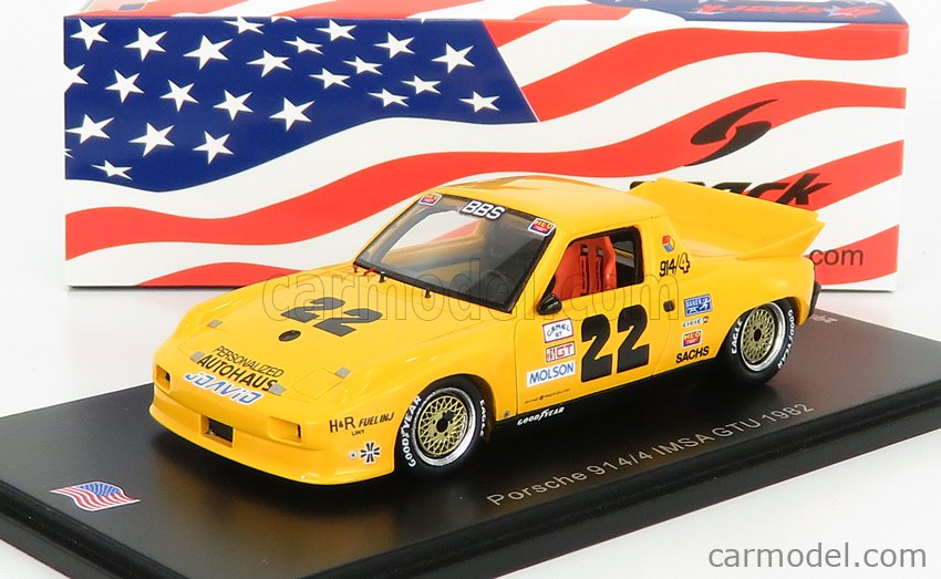 SPARK-MODEL US056 Scala 1/43 | PORSCHE 914/4 N 22 IMSA GTU 1982 W.BAKER YELLOW