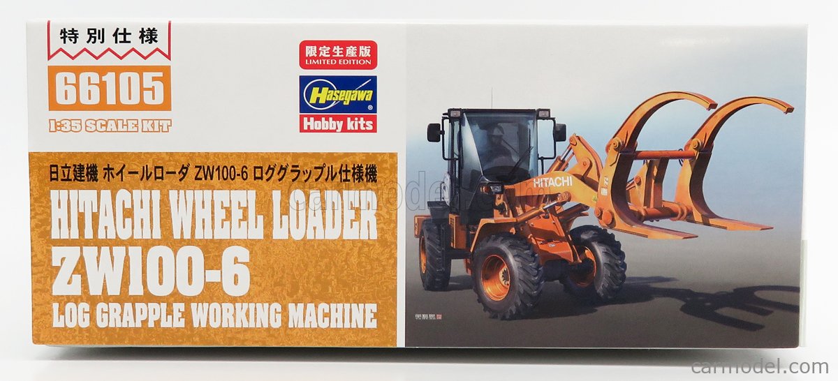 HASEGAWA 66105 Masstab: 1/35 | HITACHI FIAT ZW100-6 RUSPA GOMMATA TRACTOR - SCRAPER