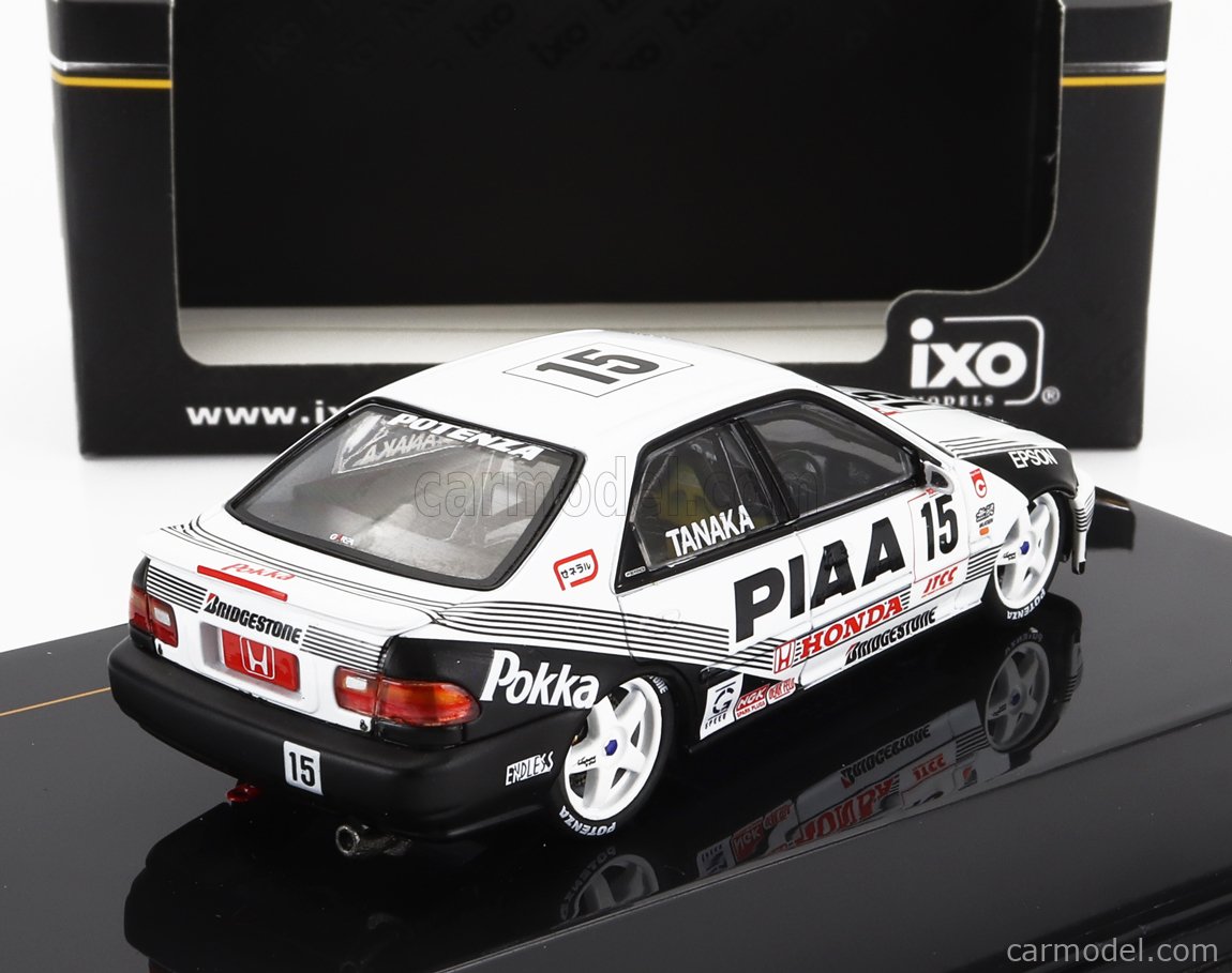 IXO-MODELS RAC241 Scale 1/43 | HONDA CIVIC EG9 PIAA N 15 JTCC SEASON 1994 T.TANAKA WHITE