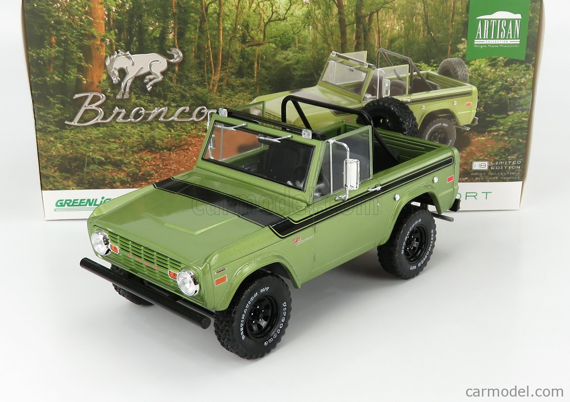 GREENLIGHT 19100 Scale 1/18 | FORD USA BRONCO SPORT CABRIOLET OPEN 1975 ...