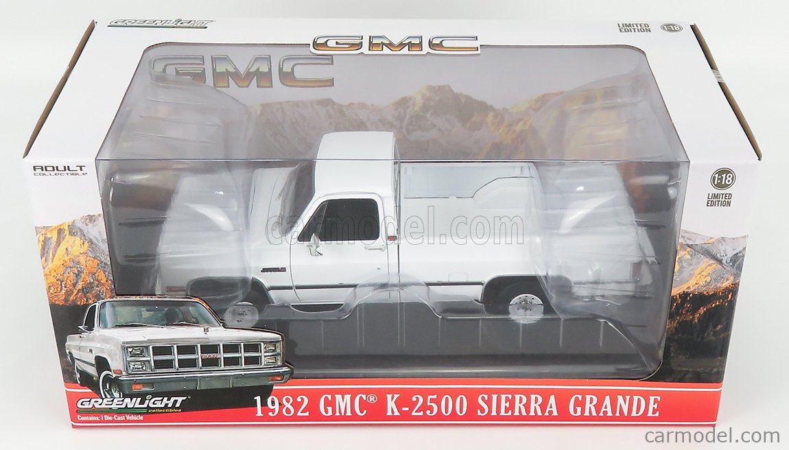 GREENLIGHT 13562 Scala 1/18 | GMC SIERRA K2500 PICK-UP 1982 WHITE