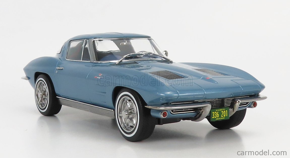 NOREV 189050 Scale 1/18 | CHEVROLET CORVETTE STINGRAY COUPE 1963 BLUE MET NOREV 189050 Scale 1/18 | CHEVROLET CORVETTE STINGRAY COUPE 1963 BLUE MET