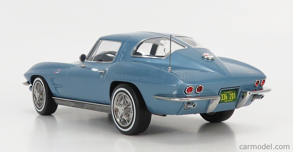 NOREV 189050 Scale 1/18 | CHEVROLET CORVETTE STINGRAY COUPE 1963 BLUE MET NOREV 189050 Scale 1/18 | CHEVROLET CORVETTE STINGRAY COUPE 1963 BLUE MET