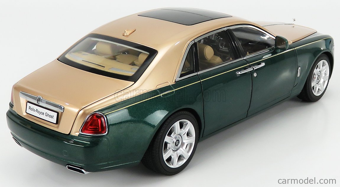 KYOSHO 08802GRG Scale 1/18 | ROLLS ROYCE GHOST 2011 BROOKLANDS GREEN GOLD
