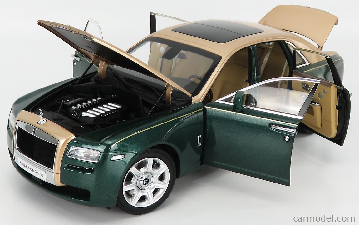 KYOSHO 08802GRG Scale 1/18 | ROLLS ROYCE GHOST 2011 BROOKLANDS GREEN GOLD