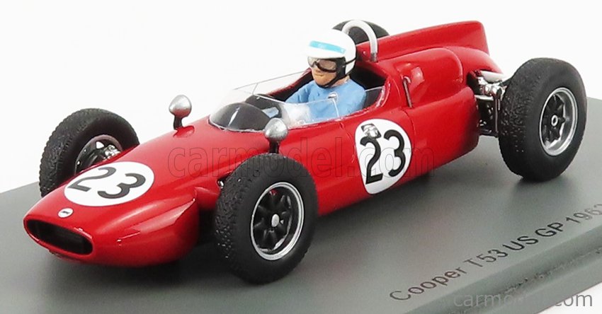 SPARK-MODEL S8067 Scale 1/43 | COOPER F1 T53 N 23 USA GP 1962 T.MAYER RED