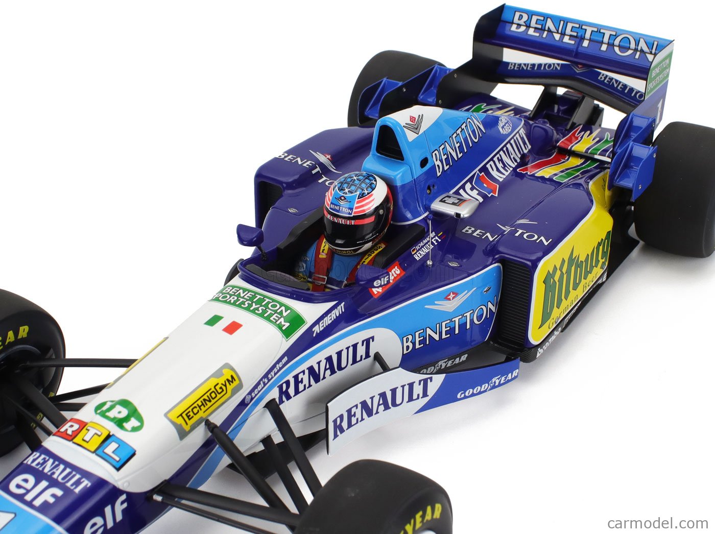 MINICHAMPS 517951201-ED-3 Echelle 1/12 | BENETTON F1 B195 TEAM MILD SEVEN RENAULT N 1 WORLD ...