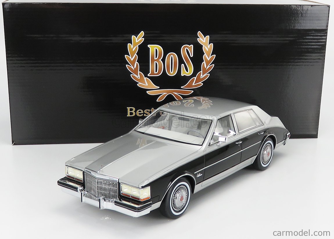 BoS-MODELS BOS380 Scale 1/18 | CADILLAC SEVILLE 1980 SILVER BLACK