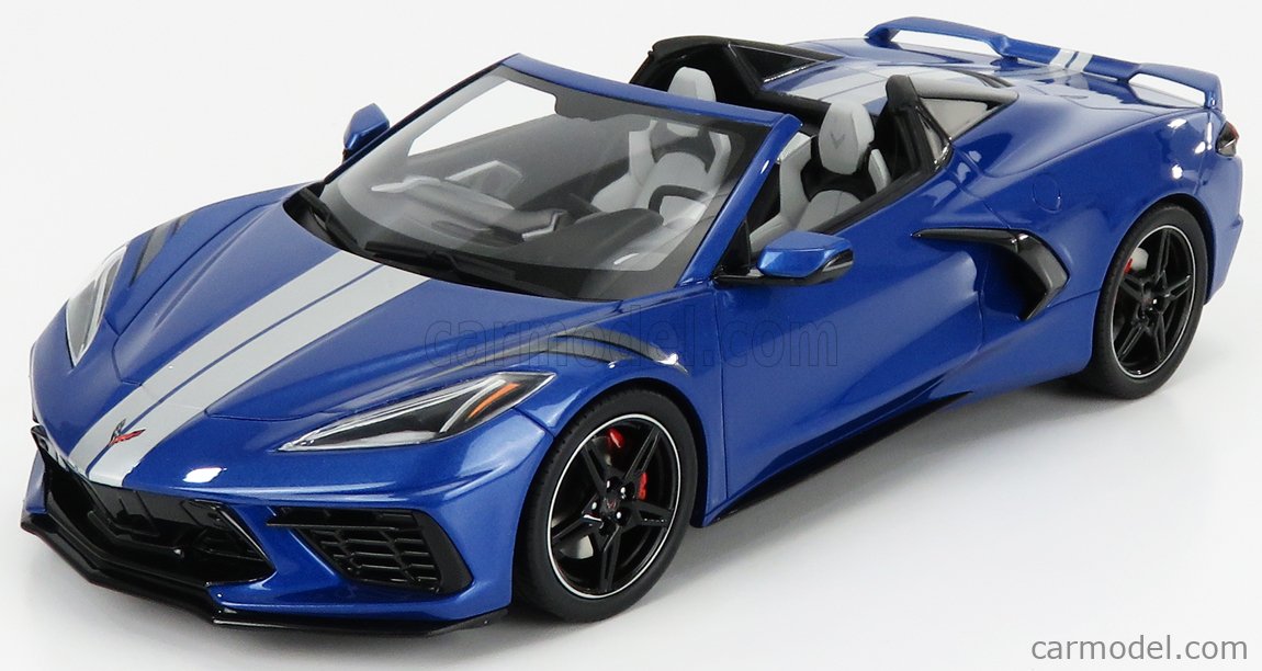 GT-SPIRIT US033 Scale 1/18 | CHEVROLET C8 SPIDER STINGRAY 2021 BLUE MET
