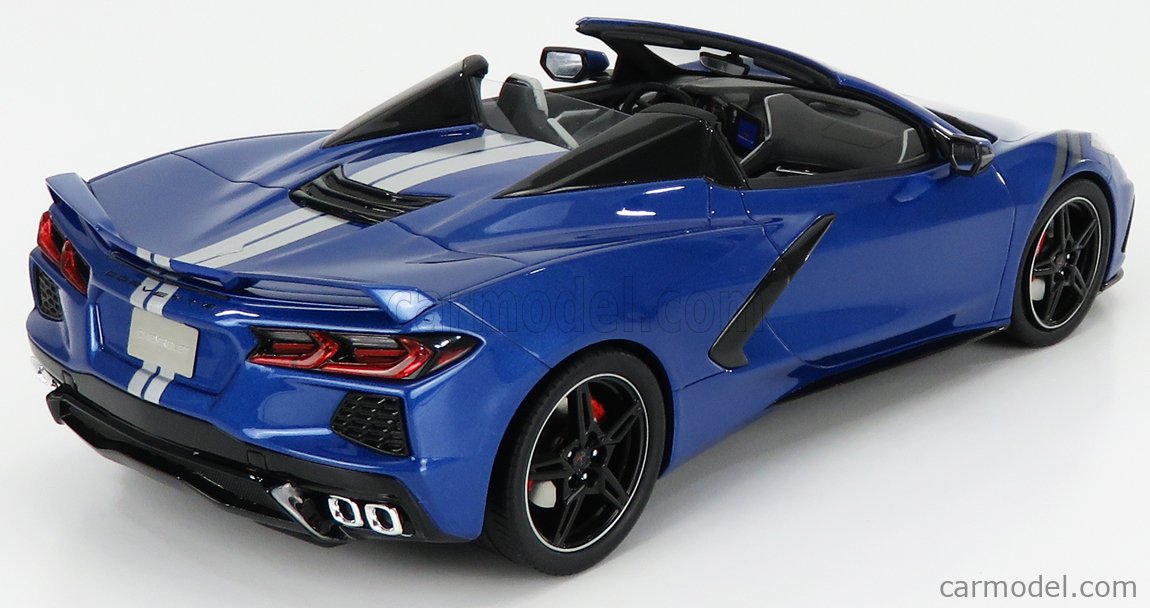 GT-SPIRIT US033 Scale 1/18 | CHEVROLET C8 SPIDER STINGRAY 2021 BLUE MET