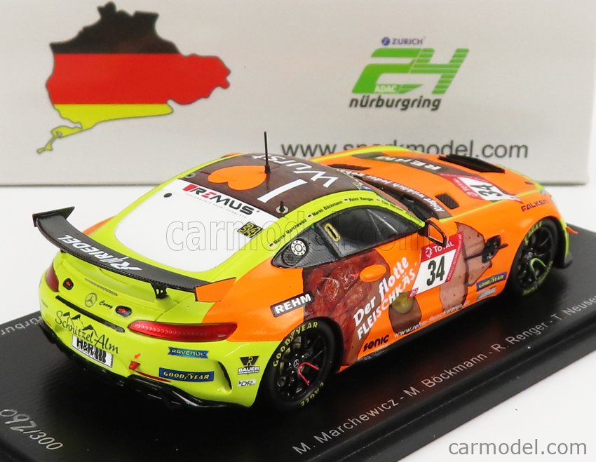 SPARK-MODEL SG766 Scale 1/43 | MERCEDES BENZ AMG GT4 TEAM SCHNITZELALM ...
