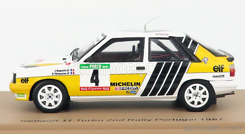 SPARK-MODEL S5568 Scale 1/43 | RENAULT R11 TURBO N 4 2nd RALLY PORUGAL ...