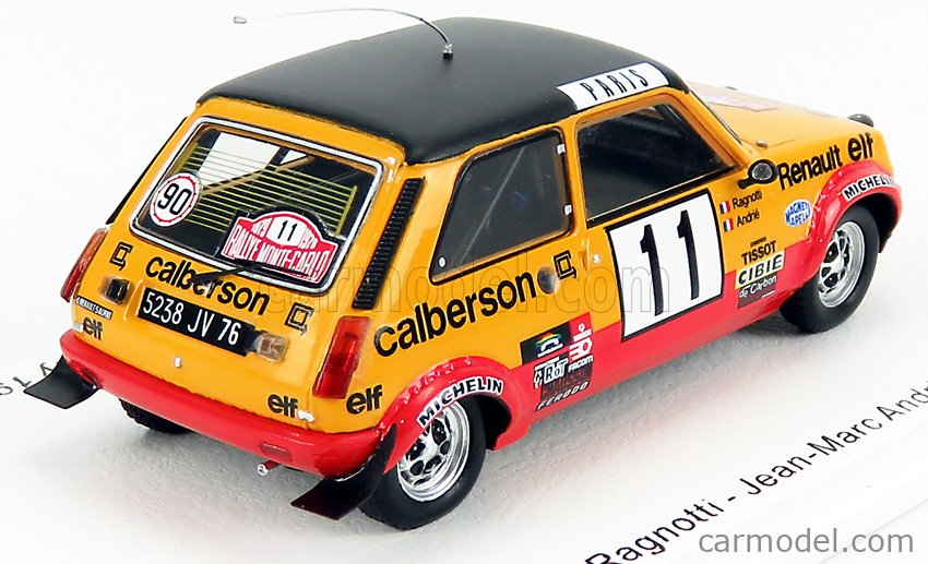SPARK-MODEL S6038 Escala 1/43 | RENAULT R5 ALPINE N 11 RALLY MONTECARLO ...