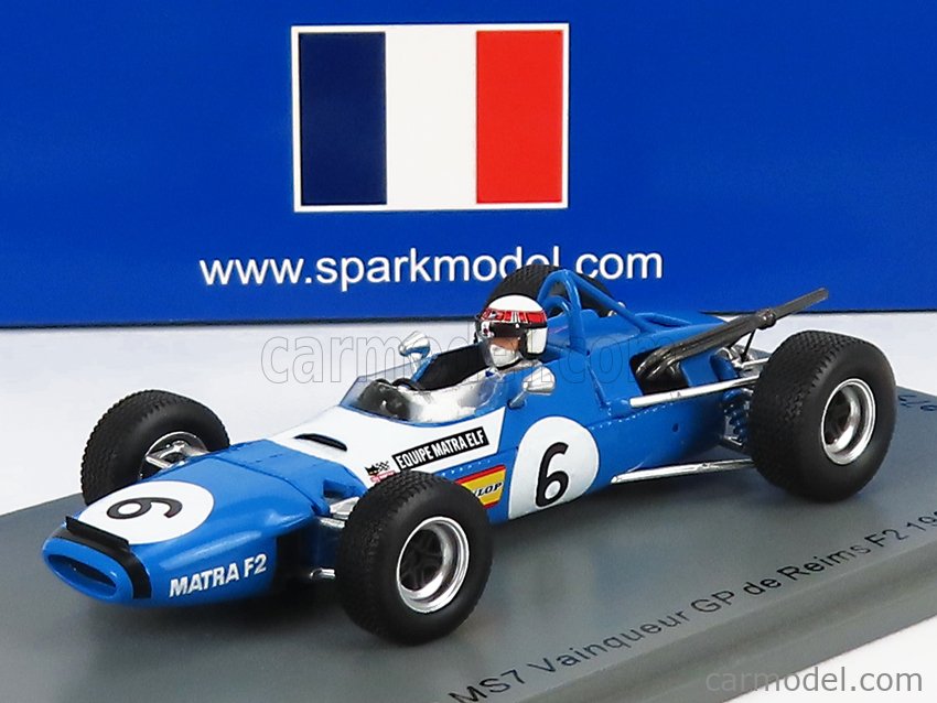 SPARK-MODEL SF105 Scale 1/43 | MATRA F2 MS7 N 6 WINNER REIMS GP 1968 ...