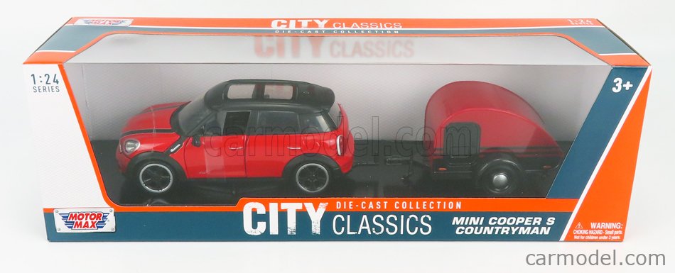 MOTOR-MAX 79761 Scale 1/24 | MINI COOPER S COUNTRYMAN WITH TRAILER 2011 ...