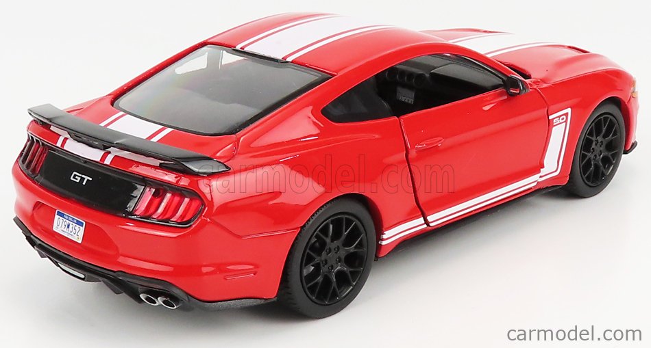 MOTOR-MAX 73787 Scale 1/24 | FORD USA MUSTANG GT COUPE 2018 RED WHITE