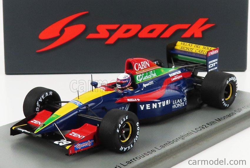 SPARK-MODEL S6968 Scale 1/43 | VENTURI F1 LC92 N 29 MONACO GP 1992 B ...