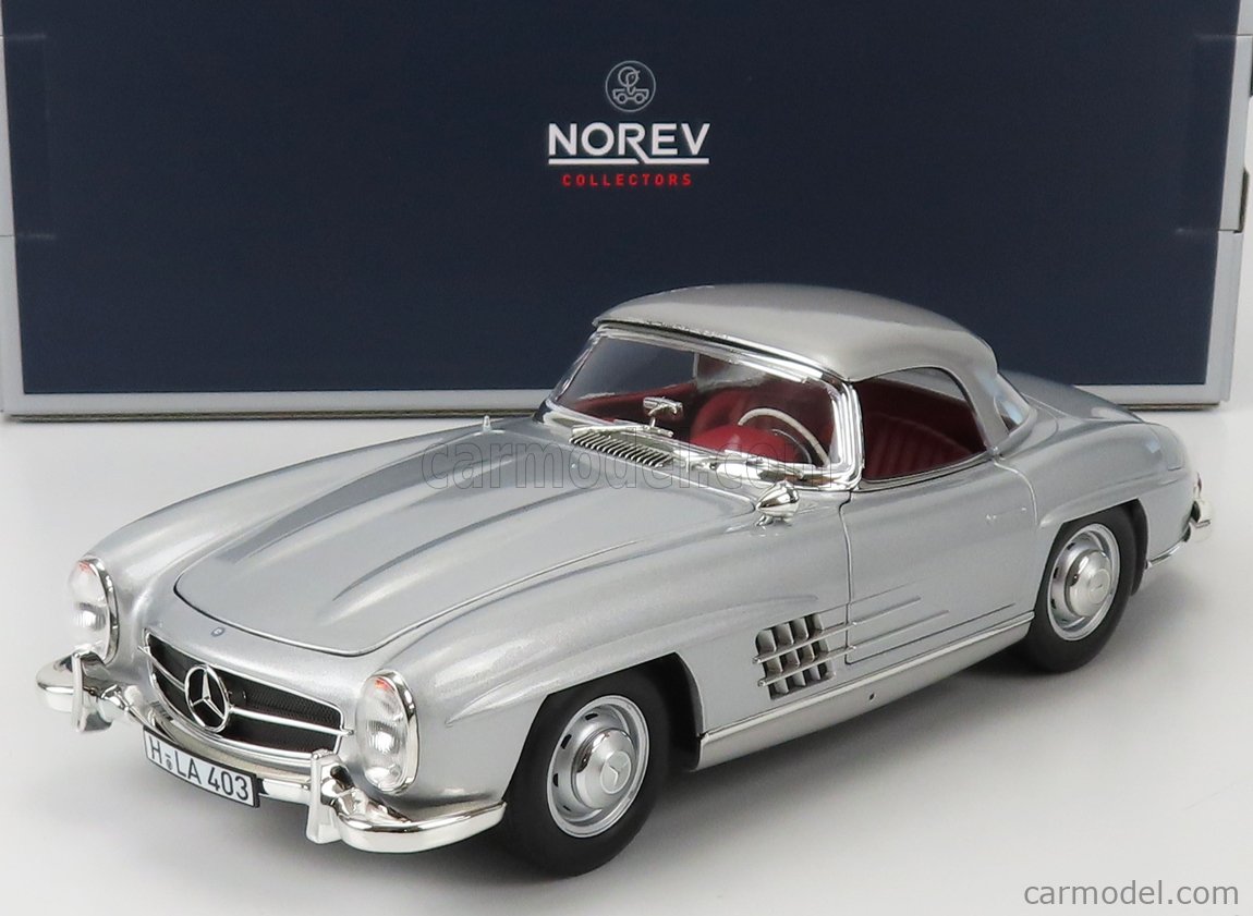 NOREV 183890 Scale 1/18 | MERCEDES BENZ SL-CLASS 300SL ROADSTER 1957 SILVER