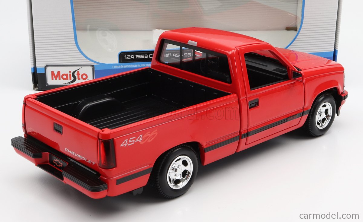 MAISTO 32901R Scale 1/24 | CHEVROLET 454 SS PICK-UP 1993 RED