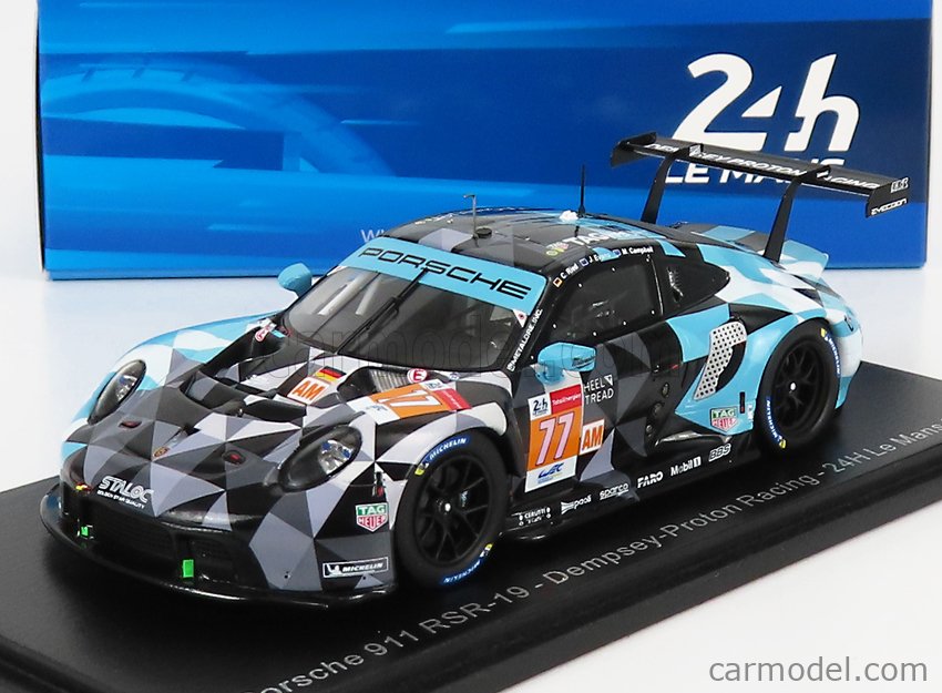 SPARK-MODEL S8270 Scale 1/43 | PORSCHE 911 991-2 4.2L RSR-19 TEAM DEMPSEY-PROTON RACING N 77 24h ...
