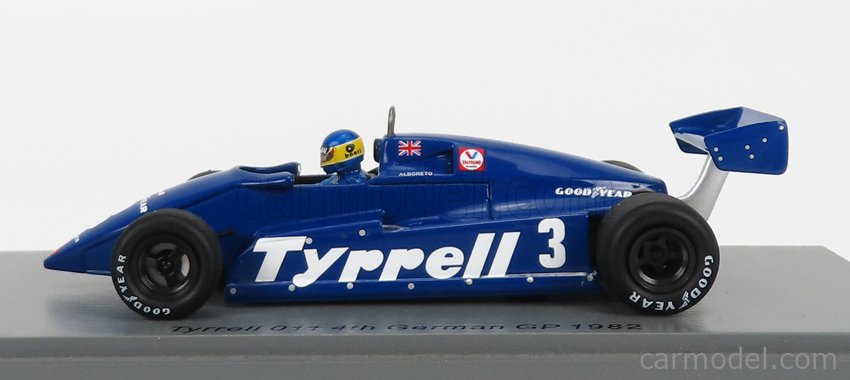 SPARK-MODEL S7283 Scale 1/43 | TYRRELL F1 011 N 3 GERMANY GP 1982 M ...