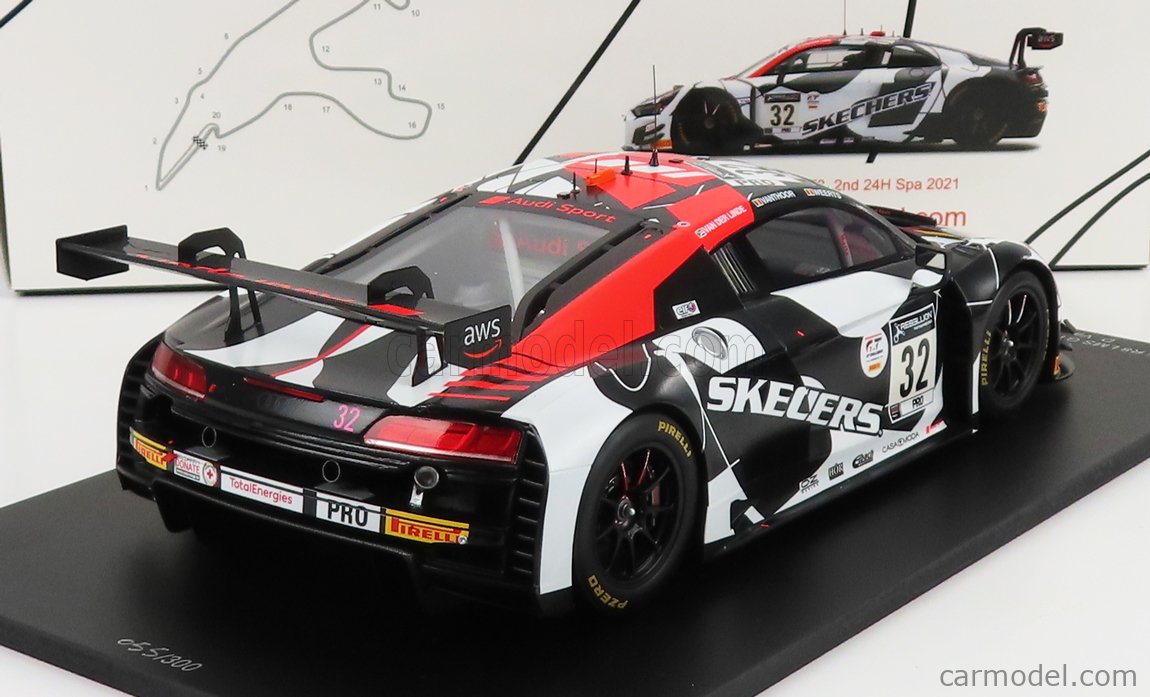 SPARK-MODEL 18SB031 Scale 1/18 | AUDI R8 LMS GT3 TEAM AUDI SPORT WRT N 32 2nd 24h SPA 2021 D ...