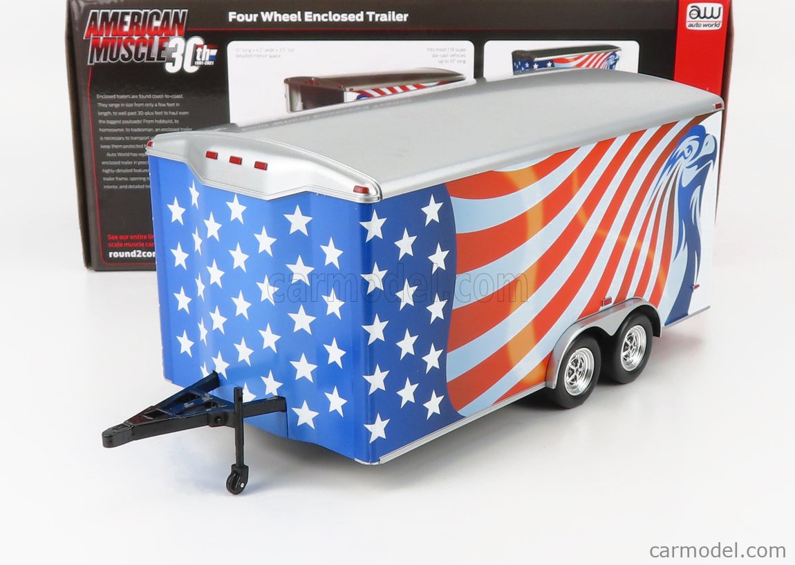 AUTOWORLD AMM1266/06 Scale 1/18 | ACCESSORIES CAR TRANSPORTER TRAILER ...