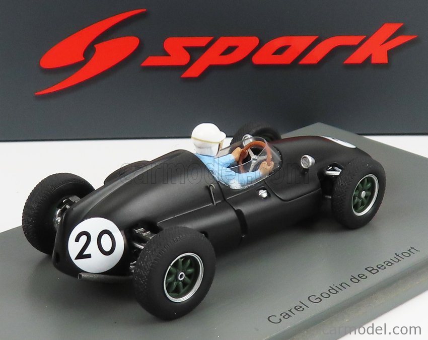 SPARK-MODEL S8049 Scale 1/43 | COOPER F1 T51 N 20 DUTCH GP 1960 C.G.DE BEAUFORT GREEN WHITE