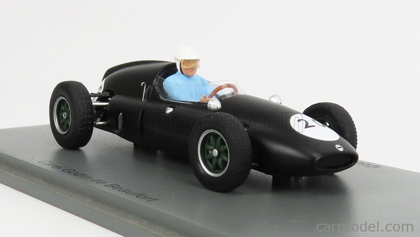 SPARK-MODEL S8049 Scale 1/43 | COOPER F1 T51 N 20 DUTCH GP 1960 C.G.DE BEAUFORT GREEN WHITE