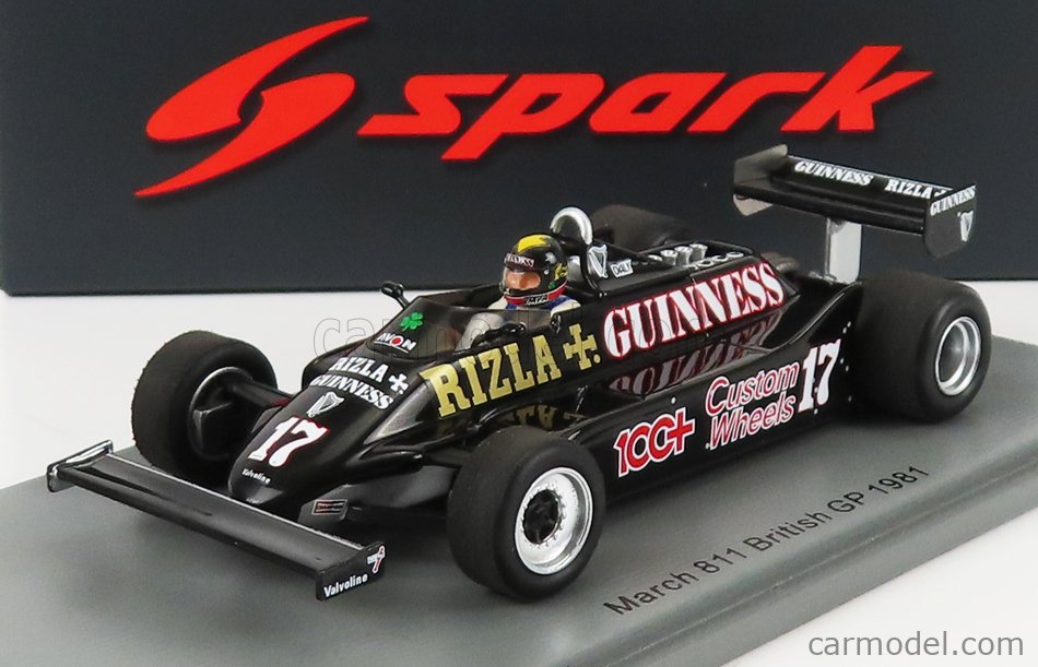 SPARK-MODEL S7171 Scale 1/43 | MARCH F1 811 N 17 ENGLISH GP 1981 D.DALY ...