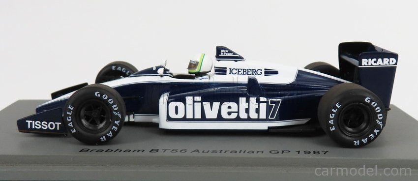 SPARK-MODEL S7108 Масштаб 1/43 | BRABHAM F1 BT56 N 7 AUSTRALIAN GP 1987 ...